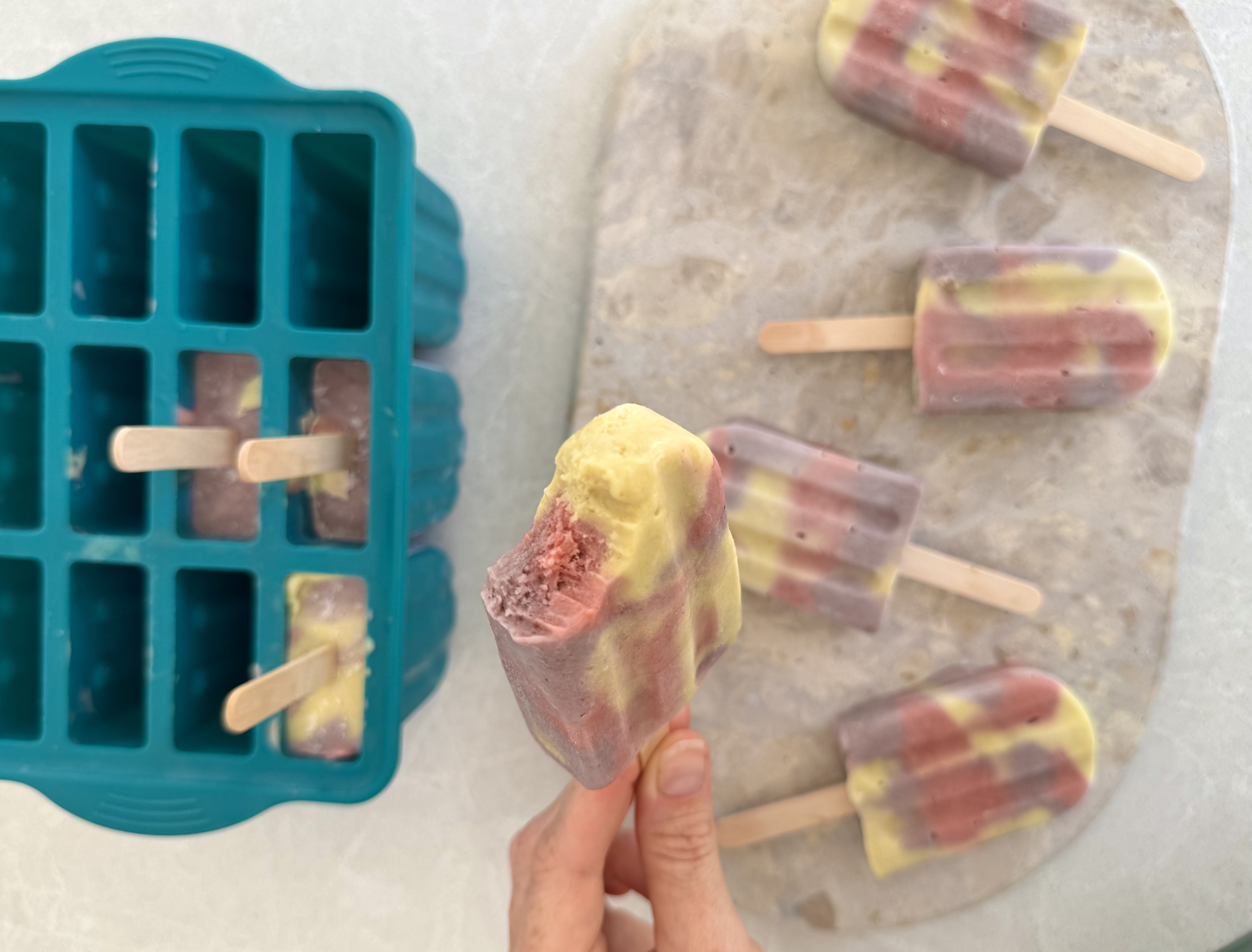 HEALTHY VEGAN RAINBOW PADDLE POPS - Little Vegan Eats